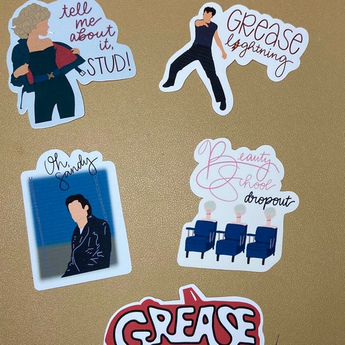 Grease Themed Sticker Pack - Etsy