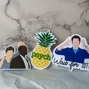 Psych TV Show Logo Pineapple Sticker Decal for Fans of Psych, Car Decal ...