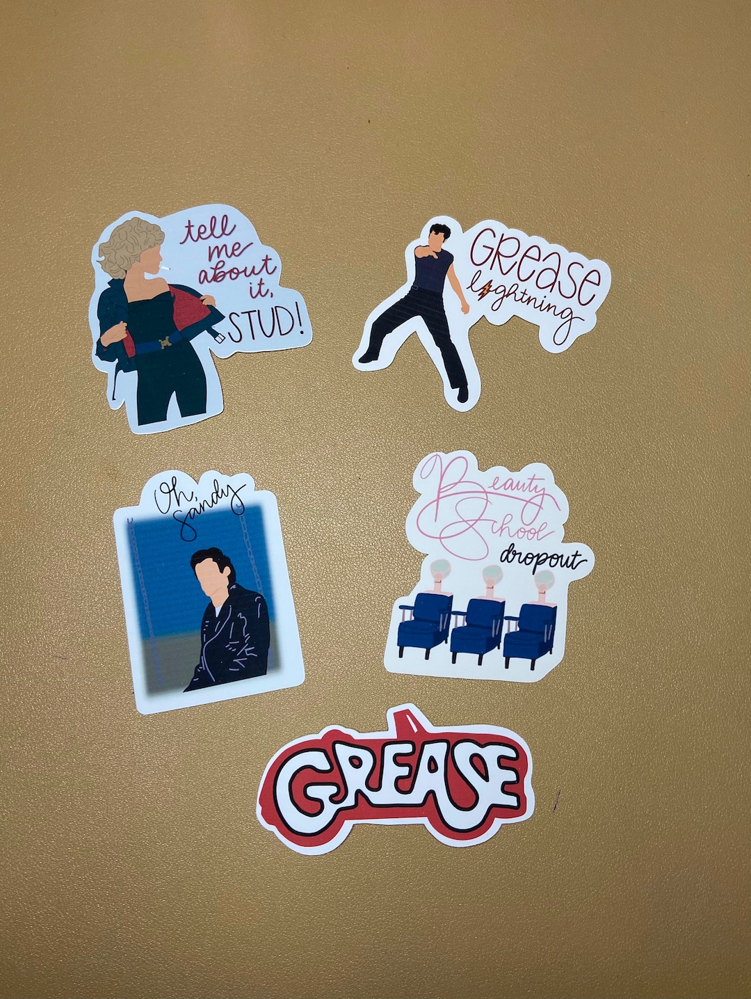 Grease Themed Sticker Pack - Etsy