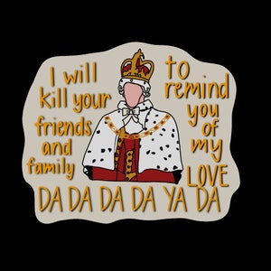 King George Hamilton Inspired Sticker - Etsy