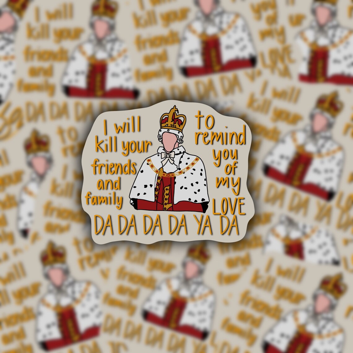 King George Hamilton Inspired Sticker | Etsy