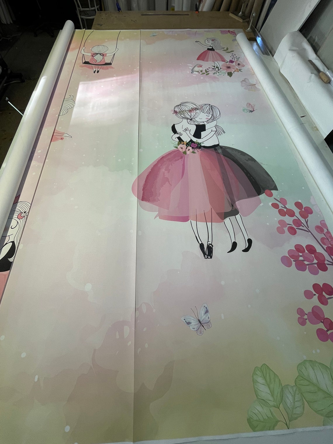 Wallpaper for Girls Pink Wallpaper for Kids Room Wallpaper - Etsy