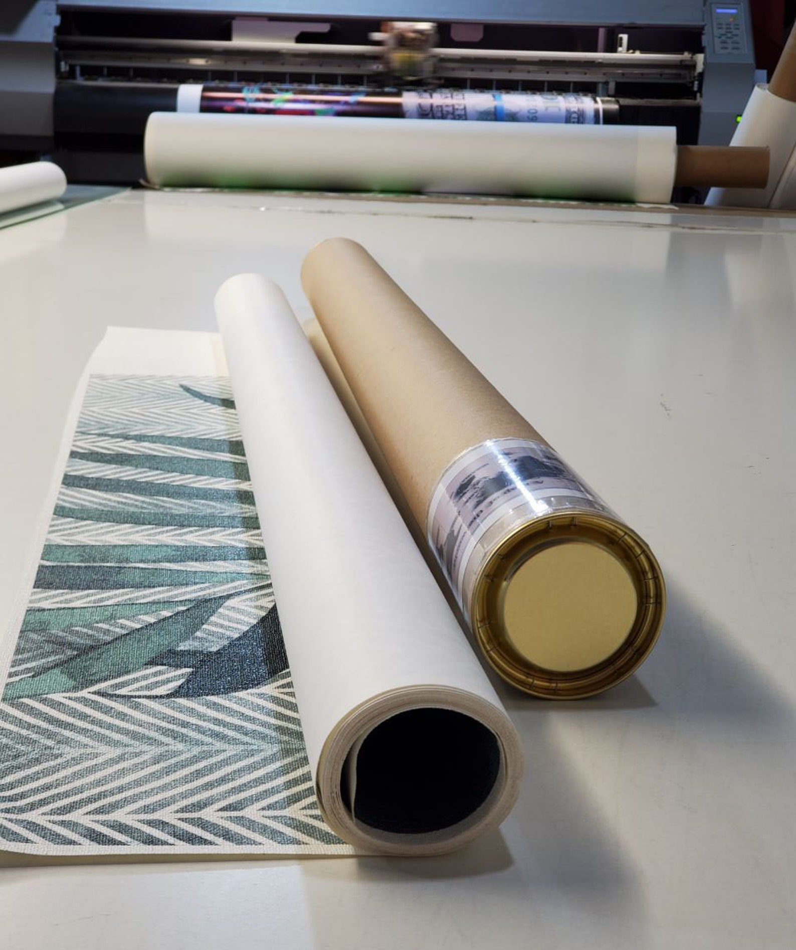 Abstract Golden Autumn Trees Wallpaper Vinyl Wallpaper Leaf | Etsy