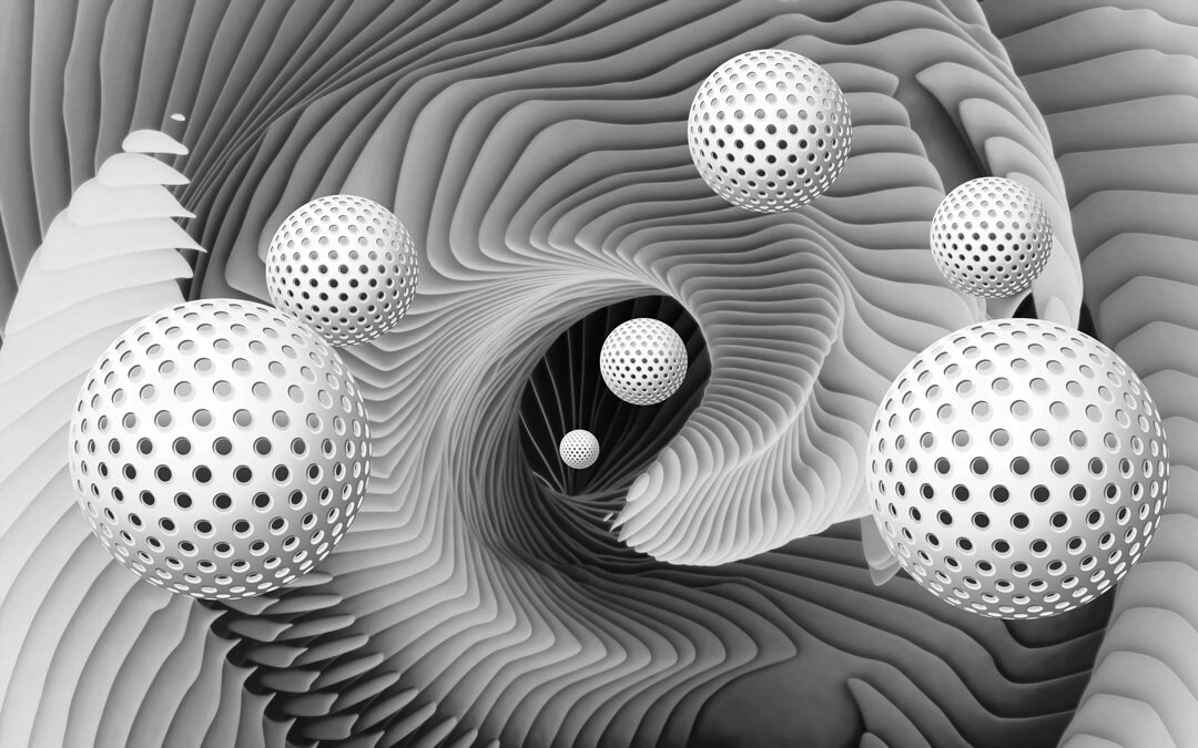 3d Vinyl Wallpaper, Volumetric Geometric Wall Art, Abstract Wall Murals ...