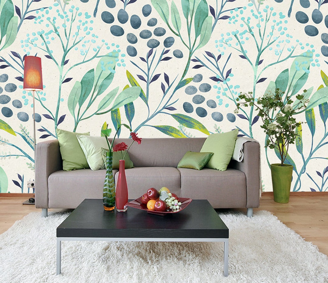 Beautiful Light Floral Wallpaper, Large Floral Print, Flower Pattern ...