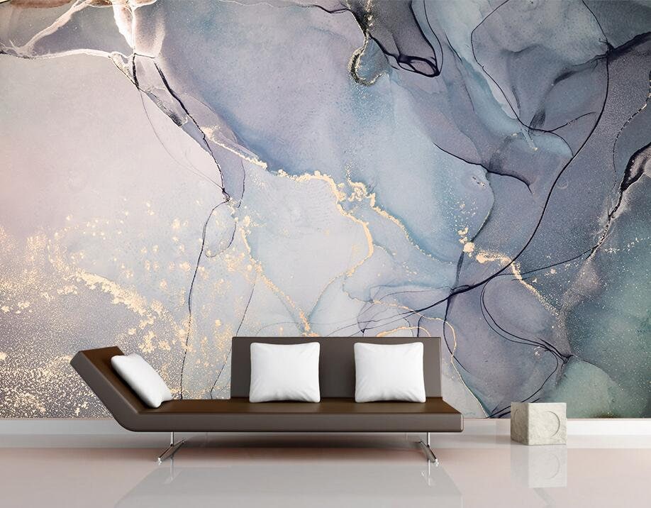 Fluid Art Wallpaper Abstract Vinyl Wallpaper Designer - Etsy