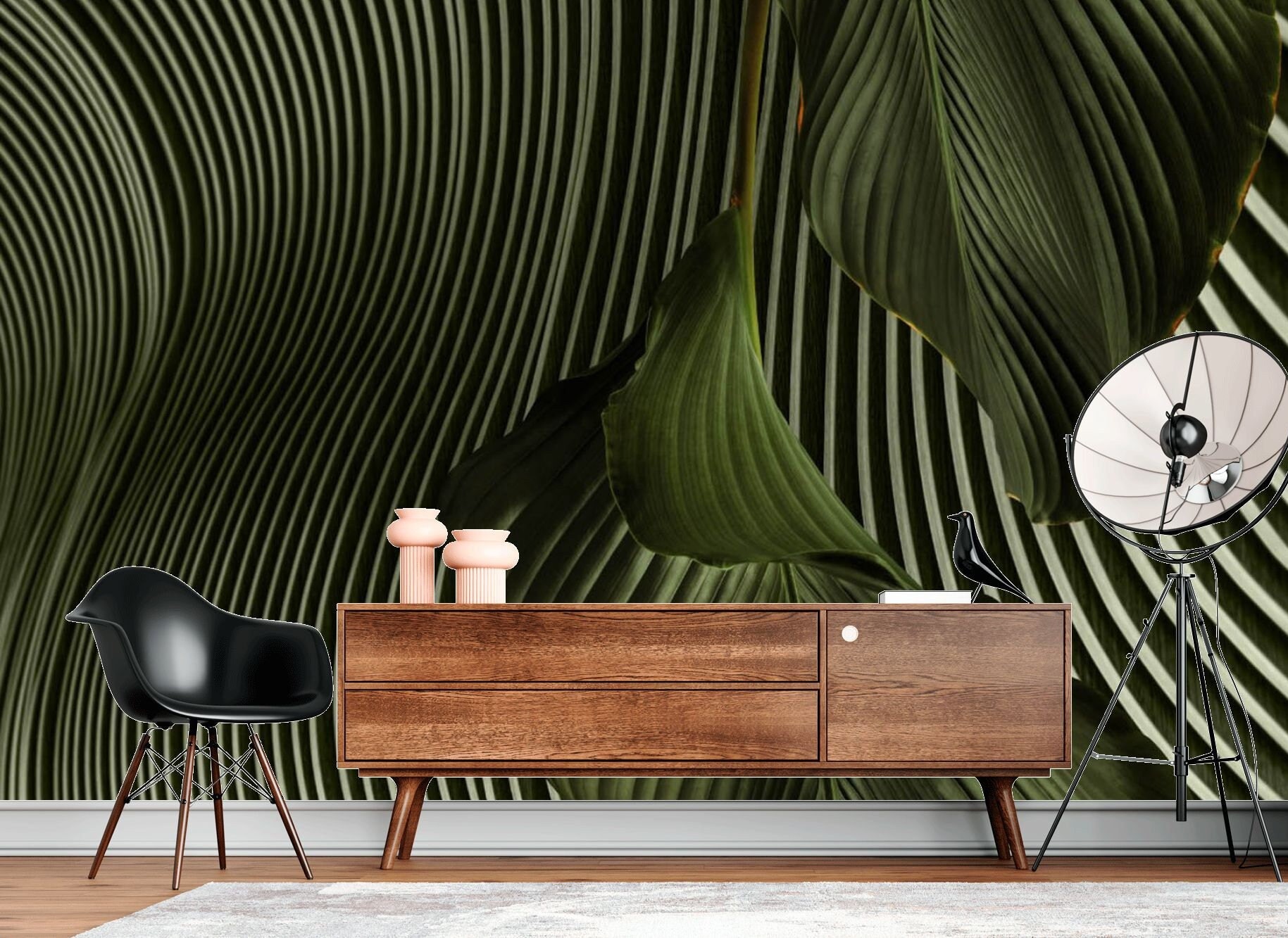 Removable Vinyl Wallpaper Tropical Palm Self Adhesive Tropical | Etsy