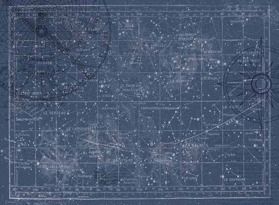 Wall Décor Home & Living Wallpaper Star Map Wall Mural Map Of The Night ...