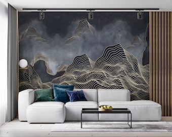 Fluid Art Wallpaper Abstract Vinyl Wallpaper Designer | Etsy