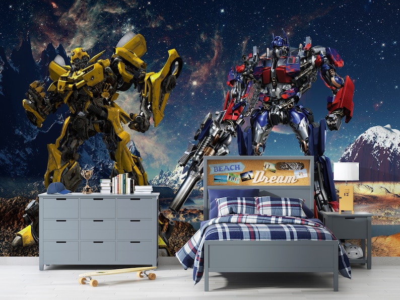 Kids Room Transformers Mural, Kids Wallpapers, Bedroom Wallpapers ...