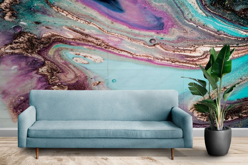 Abstract Marble Modern Fluid Art Wall Decor Large Wall Murals - Etsy
