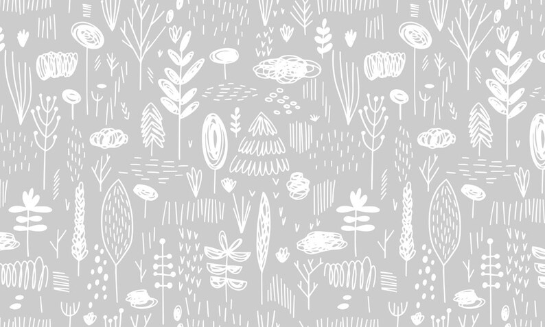 Simple and Cute Pattern for Kids Room Wallpaper Botanical - Etsy