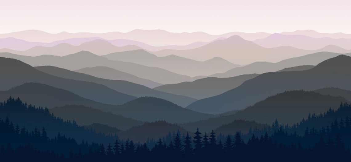 Flat Landscape Vinyl Wallpaper Flat Design Wall Paper - Etsy