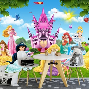 Customized Princess Wall Decor for Nursery and Kids Room Wallpaper ...