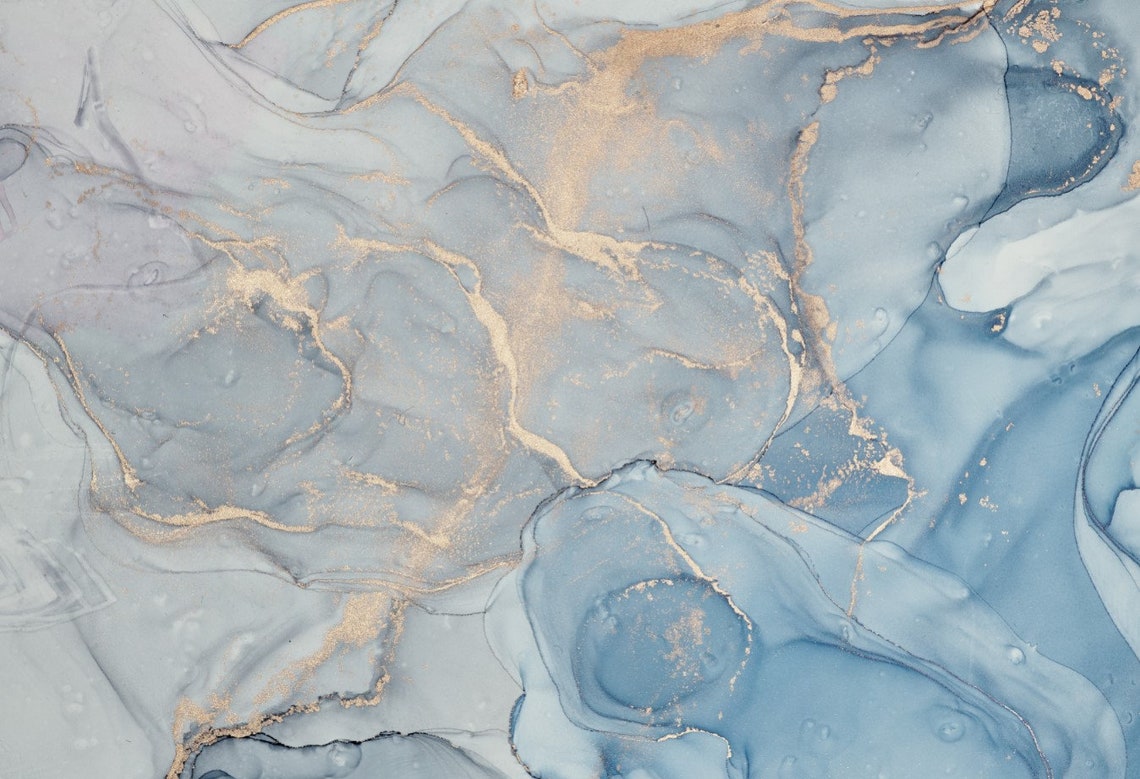 Blue Color Watercolor Wallpapers Living Room Watercolor Wallpaper ...