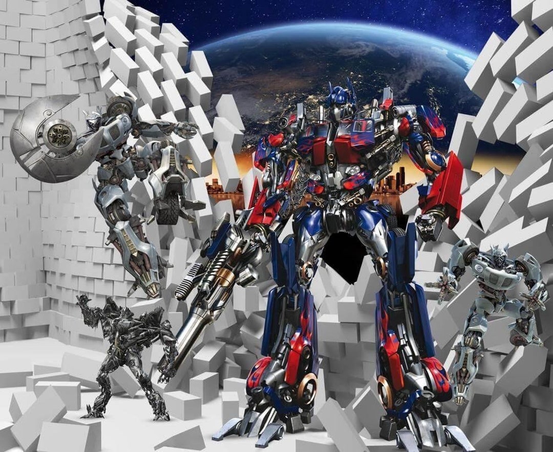 Transformers Cartoon Wallpapers, Kids Room Transformers Mural, Bedroom ...