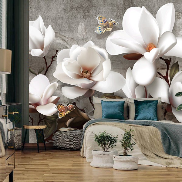 Magnolia Mural - Etsy