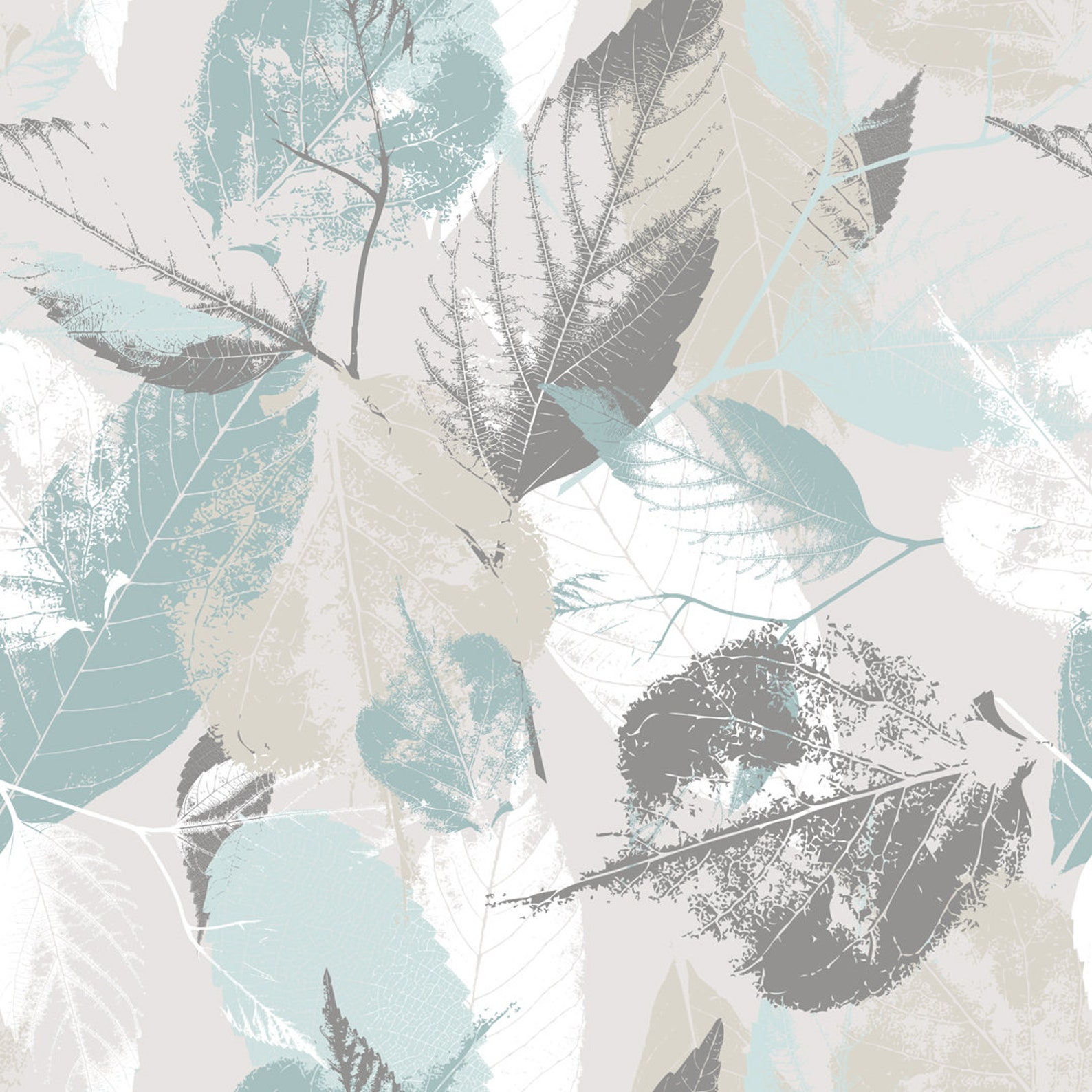 Wallpaper With Huge Leaves Modern Design Wallpaper Large | Etsy