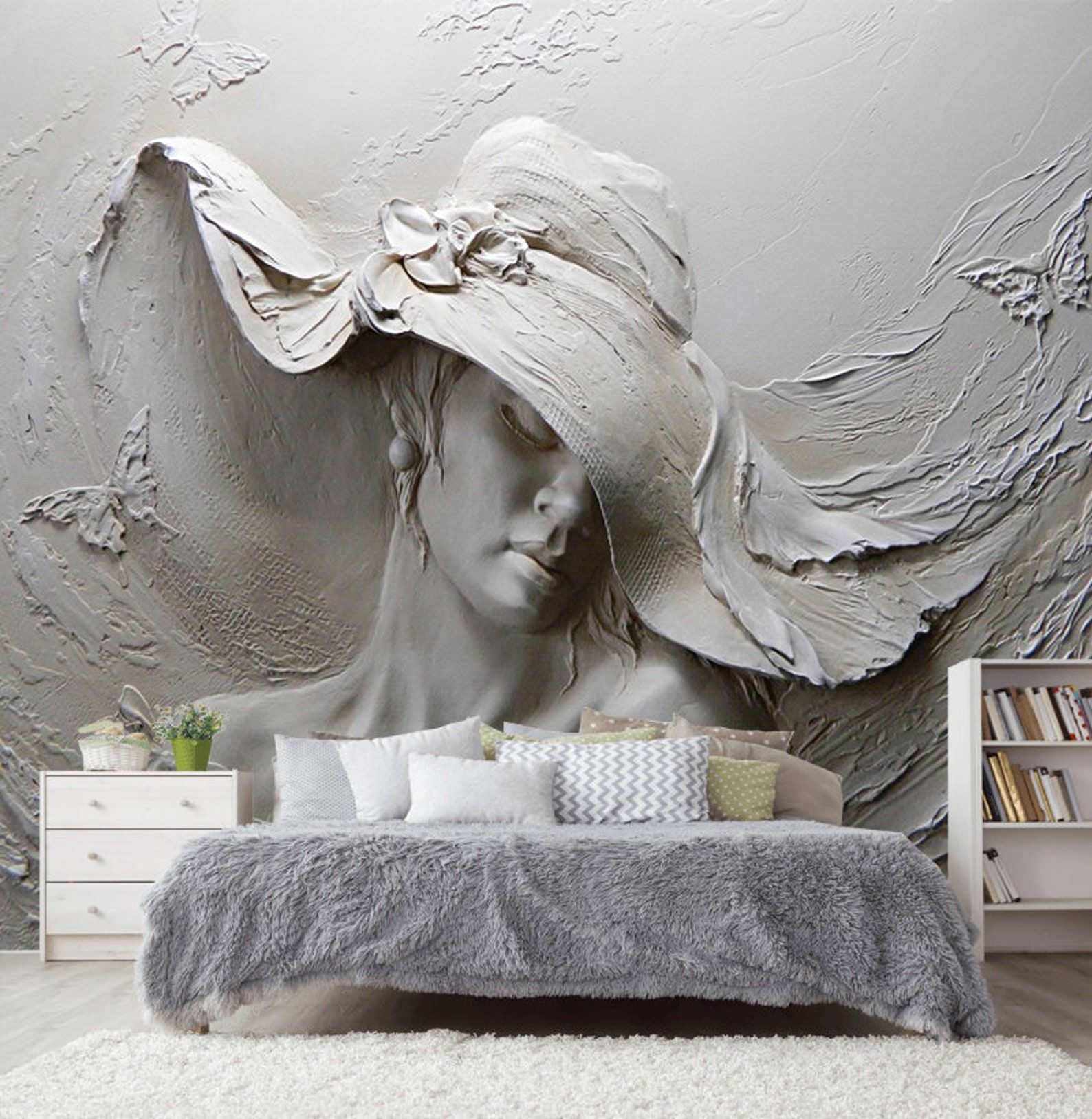 3d Woman Wall Decor 3d Bedroom Wallpapers Kids Room Wallpaper - Etsy
