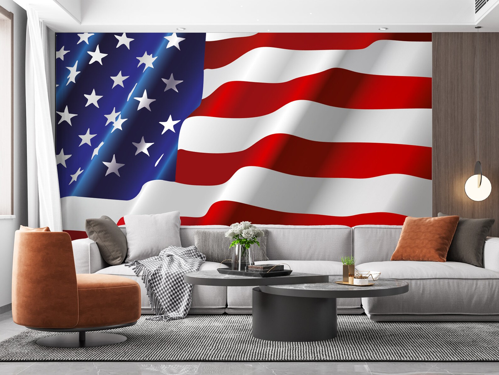 Patriotic Removable Wallpaper USA Wall Mural Easy to Apply Patriotic ...