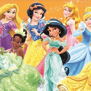 Customized Nursery Princes Print Kids Room Wallpaper Cinderella ...