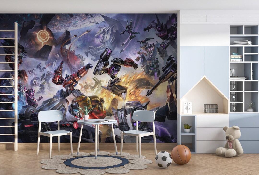 War for Cybertron Mural Wallpaper 3D Wallpaper Transformers Photo ...