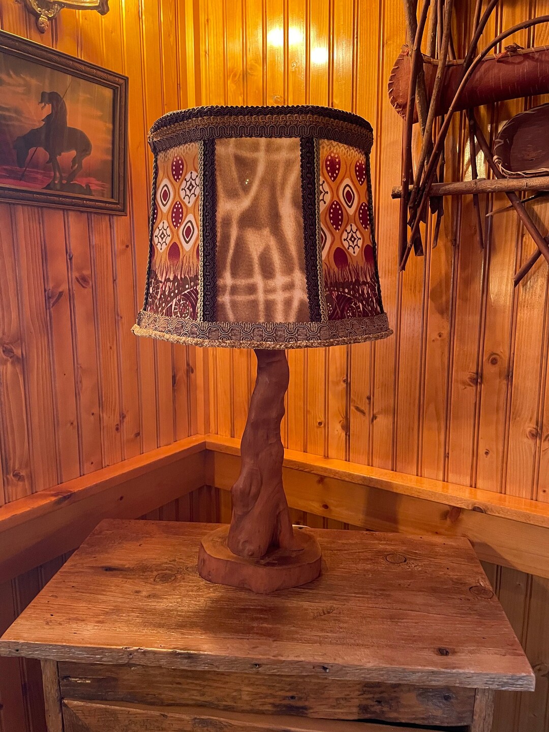 Fire on the Mountain Lampshade and Base - Etsy