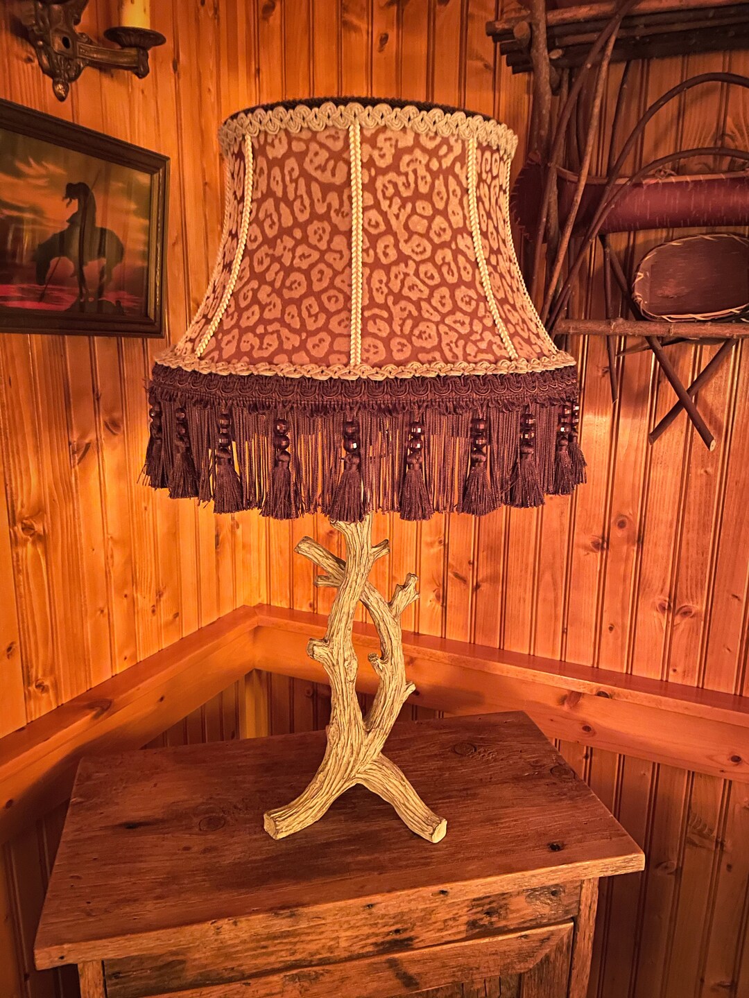 Animal Print Shade and Lamp Base - Etsy