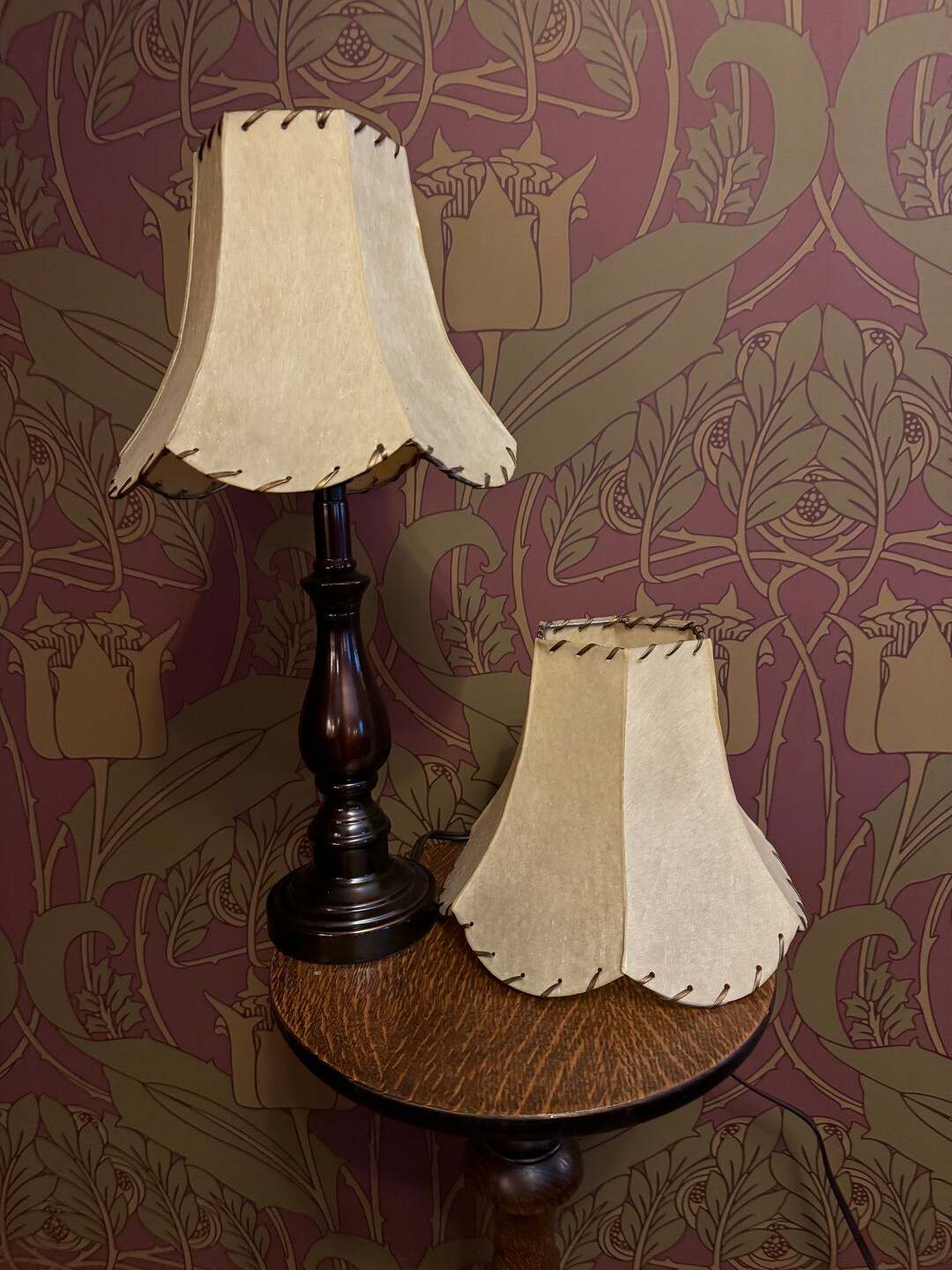 Mid-century Scalloped Bell Shades (pair) - Etsy