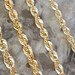 Solid 10K Gold Rolo Cable Chain, Diamond Cut Genuine 10K Gold Rolo ...
