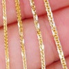 Solid 10K Tricolor Gold Chain, 10KT Tri-tone Gold Chain, Real Gold ...
