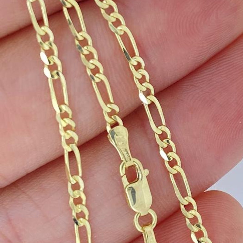 18k Gold Figaro Chain 5mm - Etsy