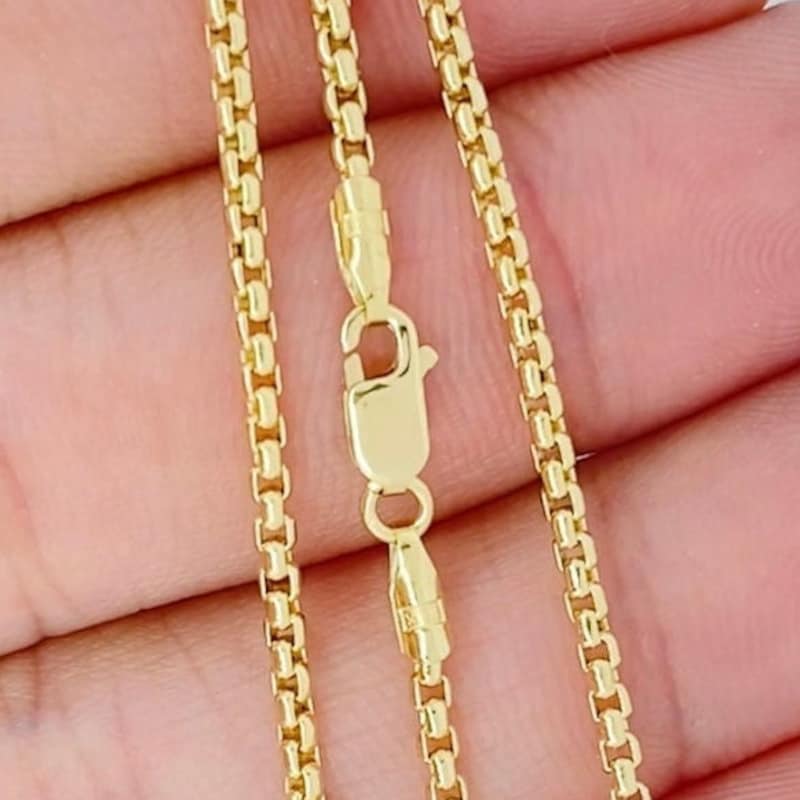 2mm Box Chain 18k Gold - Etsy