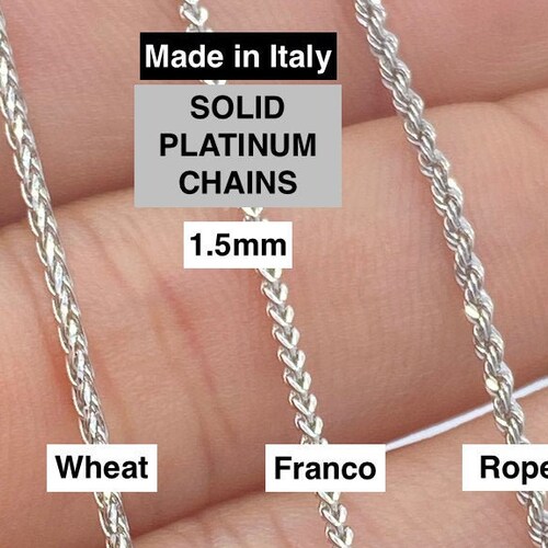 Solid Platinum Chain Genuine Solid Platinum Chain 1.5mm | Etsy