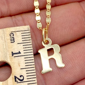 Solid 14K Gold Initial Letter Personalized Necklace, Personalized ...