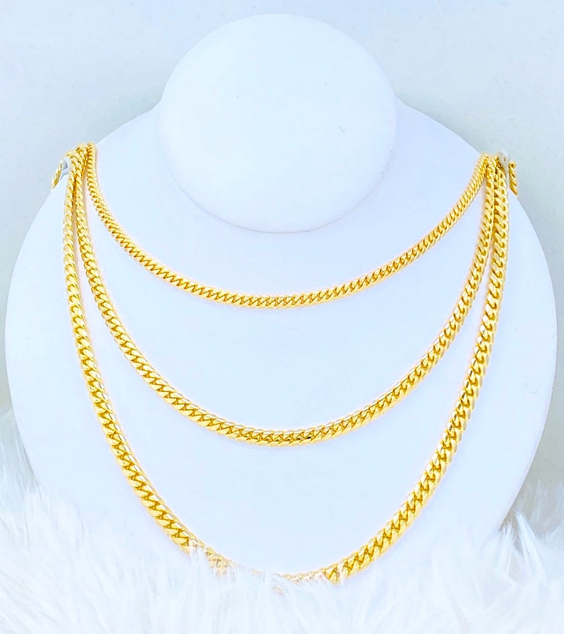 Solid 18K Gold Miami Cuban Chain Made in Italy Highest - Etsy