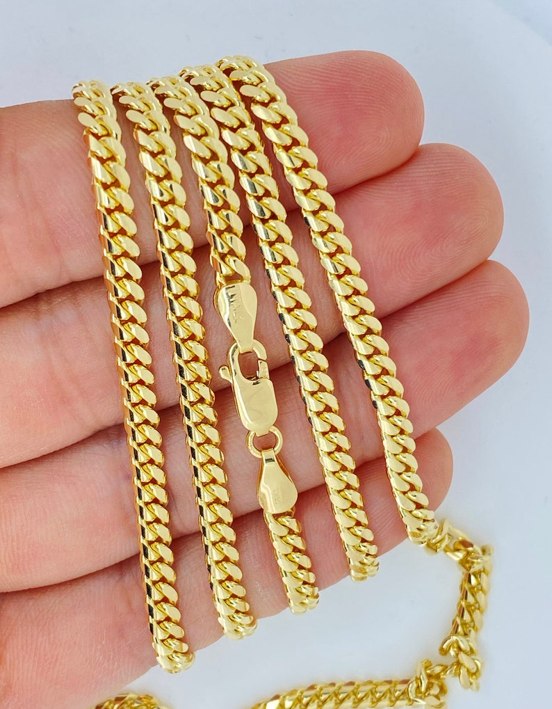 Solid 18K Gold Miami Cuban Chain Made in Italy Highest - Etsy