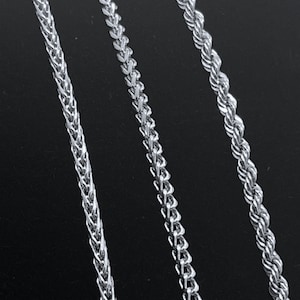 Solid Platinum Chain, Genuine Solid Platinum Chain, 1.5mm Diamond-cut ...