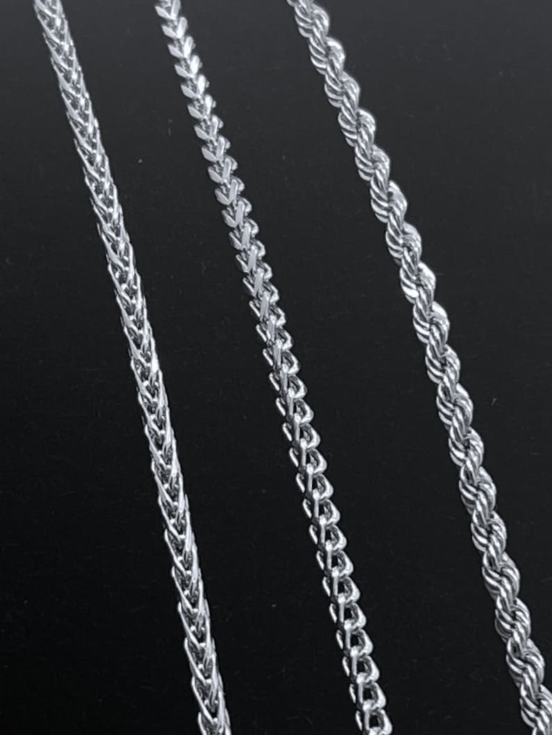 Solid Platinum Chain, Genuine Solid Platinum Chain, 1.5mm Diamond-cut ...