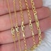 Solid 10K Gold Rolo Cable Chain, Diamond Cut Genuine 10K Gold Rolo ...
