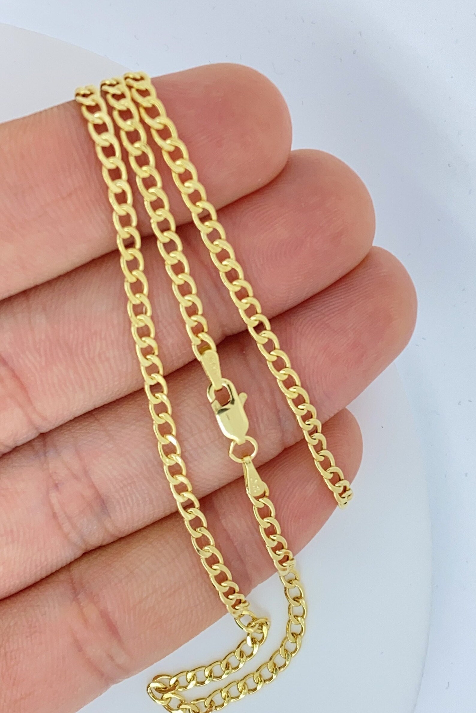 Solide 10K Gold Panzerkette 2.8mm, Damen, Goldkette, Männer Goldkette ...