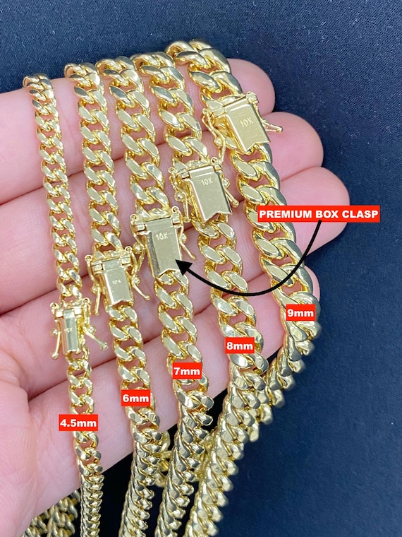 10k solid gold cuban chain store