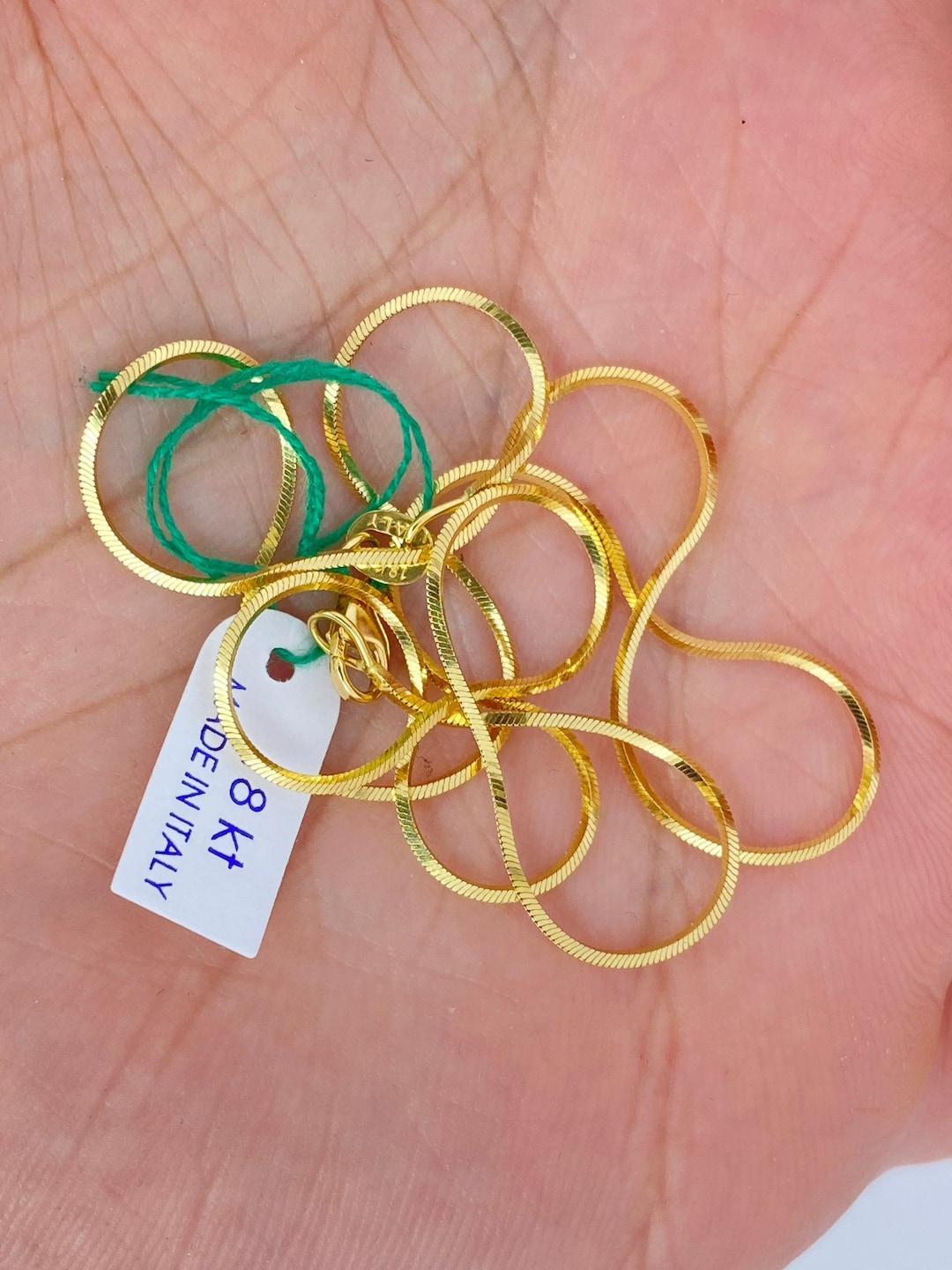 Solid 18K Gold Snake Chain, Italian Snake Chain 18K Gold, High Quality ...