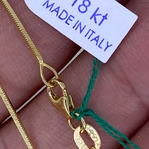 Solid 18K Gold Snake Chain, Italian Snake Chain 18K Gold, High Quality ...