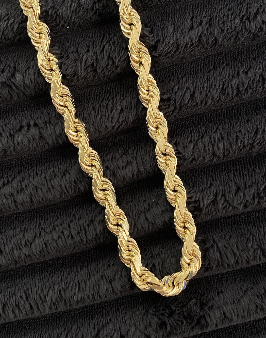 Solid 14K Gold Rope Chain, Heavy Solid Link Rope, 14K Solid Link Strong ...