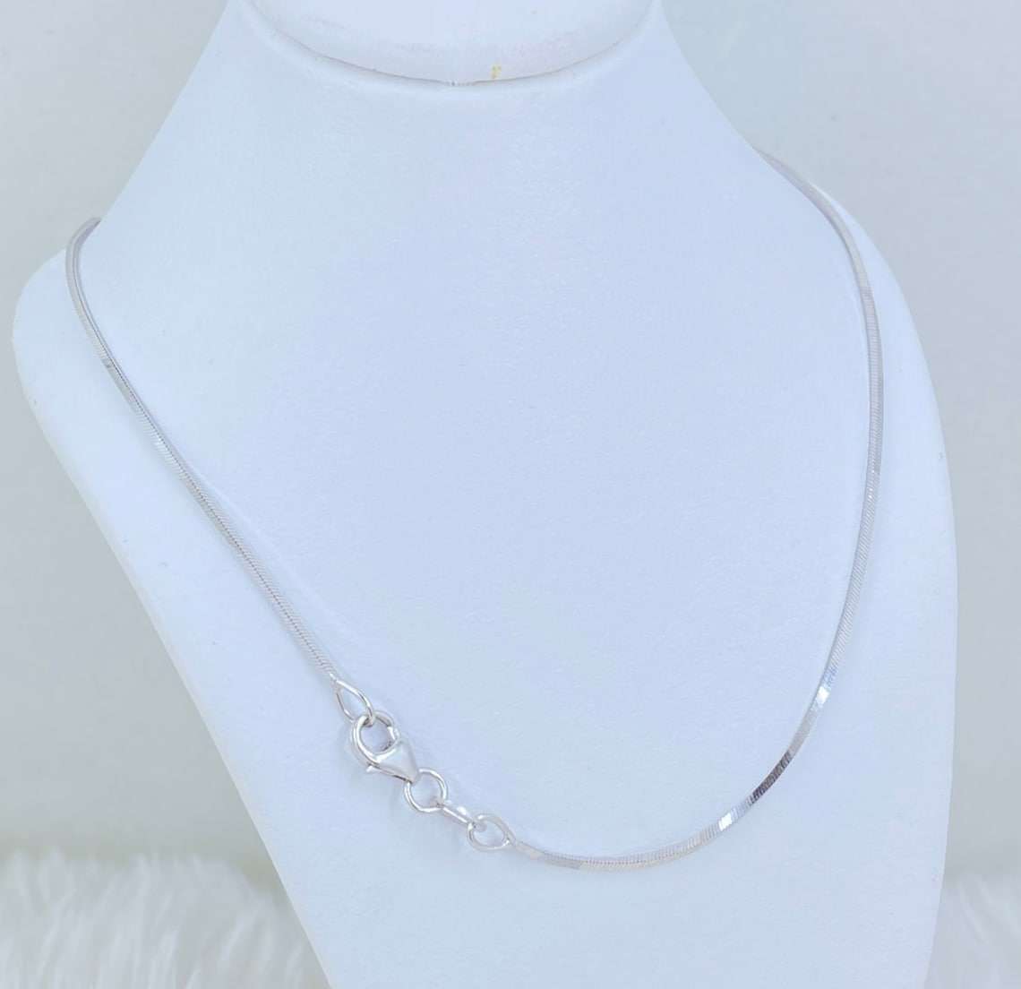 14k White Gold Snake Chain, Ladies White Gold Chain, White Gold Snake ...