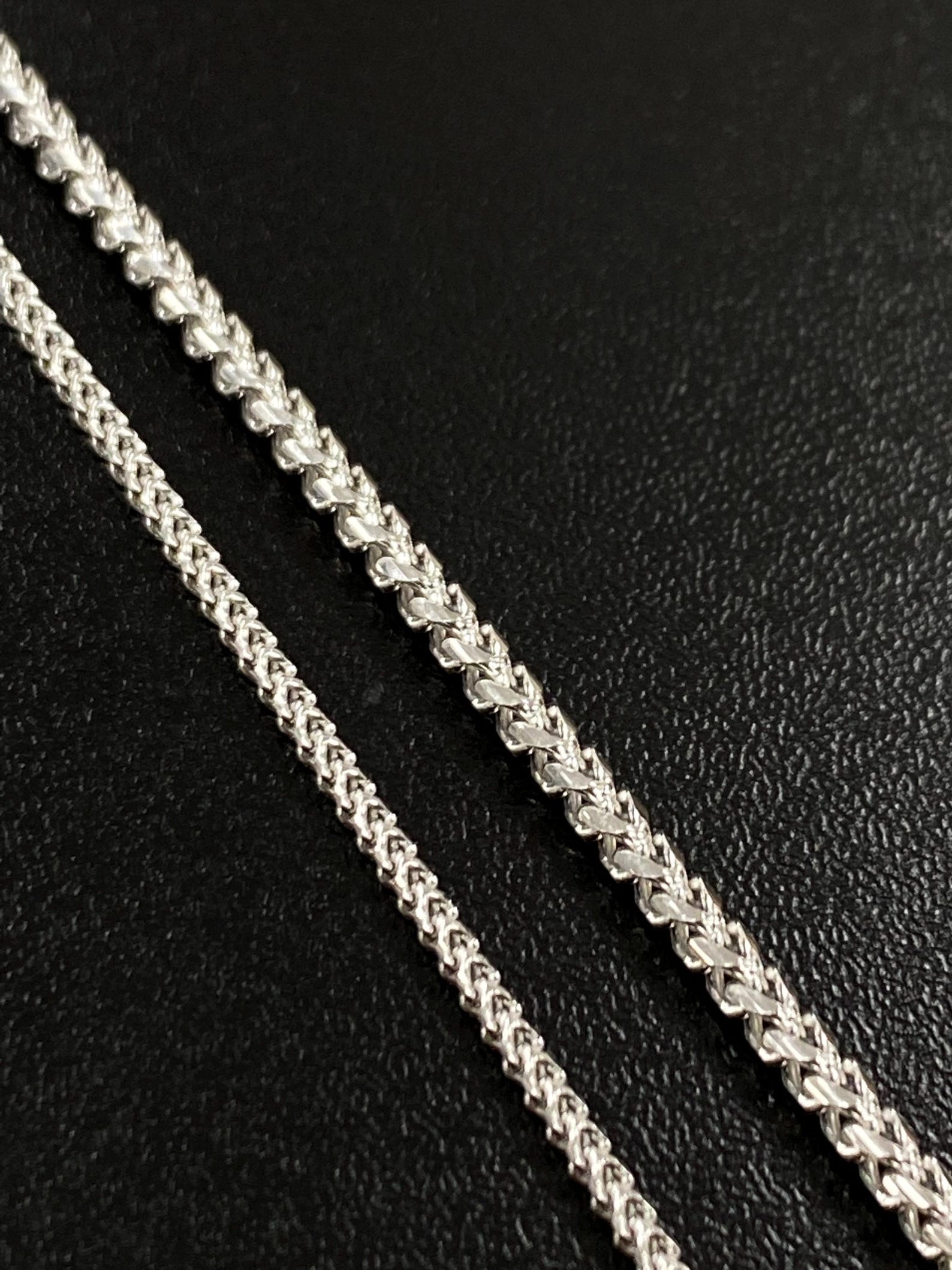 Solid Platinum Round Franco Diamond Cut Chain, Made in Italy, Genuine ...