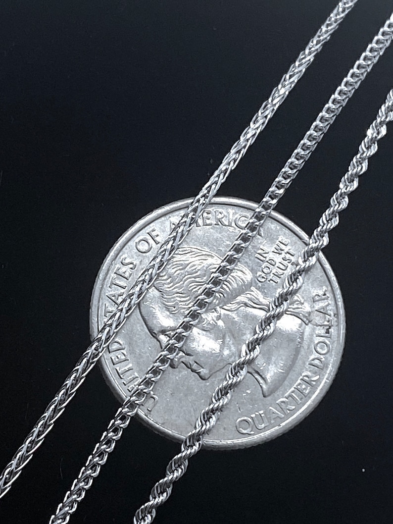 Solid Platinum Chain, Genuine Solid Platinum Chain, 1.5mm Diamond-cut ...