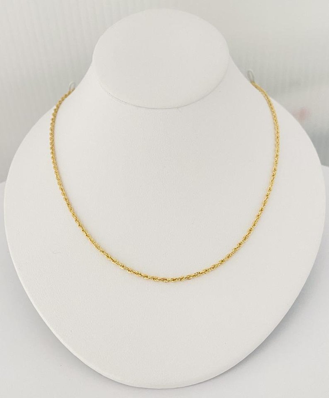 Genuine 14K Gold Rope Chain 14K Real Gold Rope Chain Ladies | Etsy