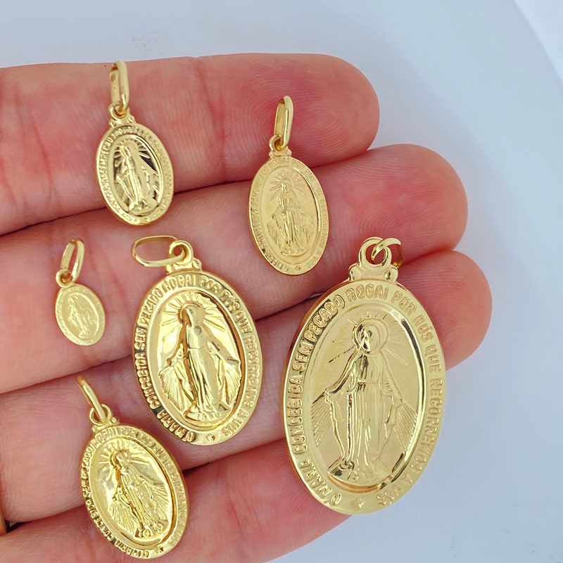 Baptism Medal Solid Gold - Etsy